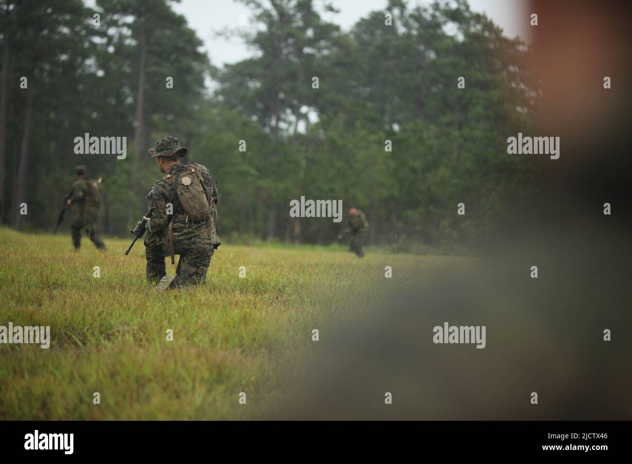 U.S. Marines with Charlie Company, 1st Battalion, 8th Marine Regiment (1/8), 2D Marine Division ...