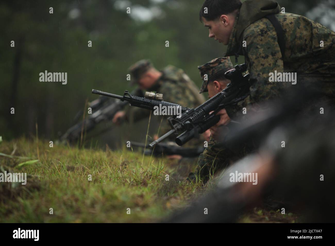 U.S. Marines with Charlie Company, 1st Battalion, 8th Marine Regiment (1/8), 2D Marine Division ...