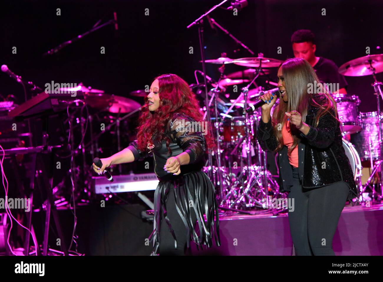 SWV performing live at the Dell Music Center Concert Series in ...