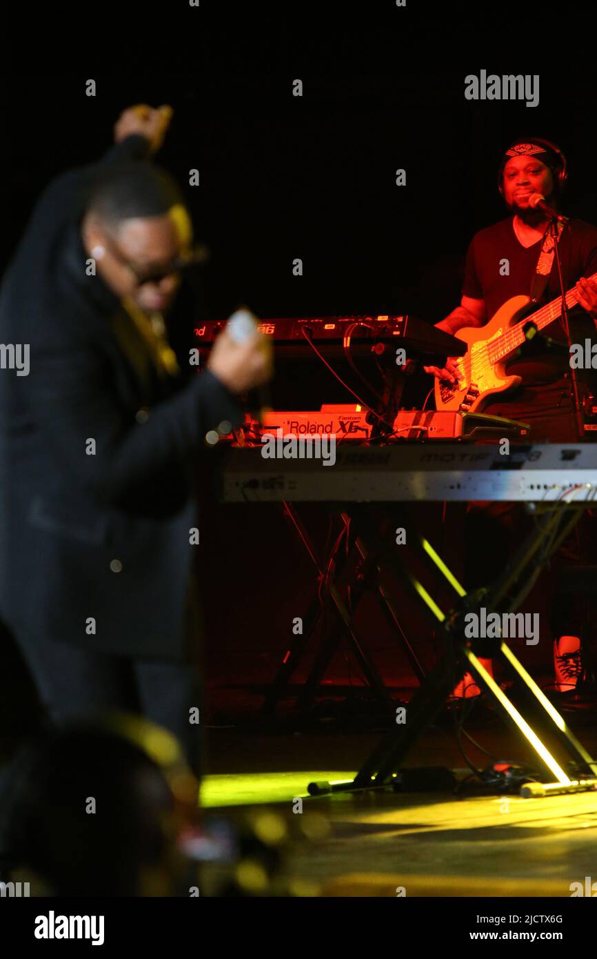 R&B Singer Tank performing live at the Dell Music Center Summer Concert ...