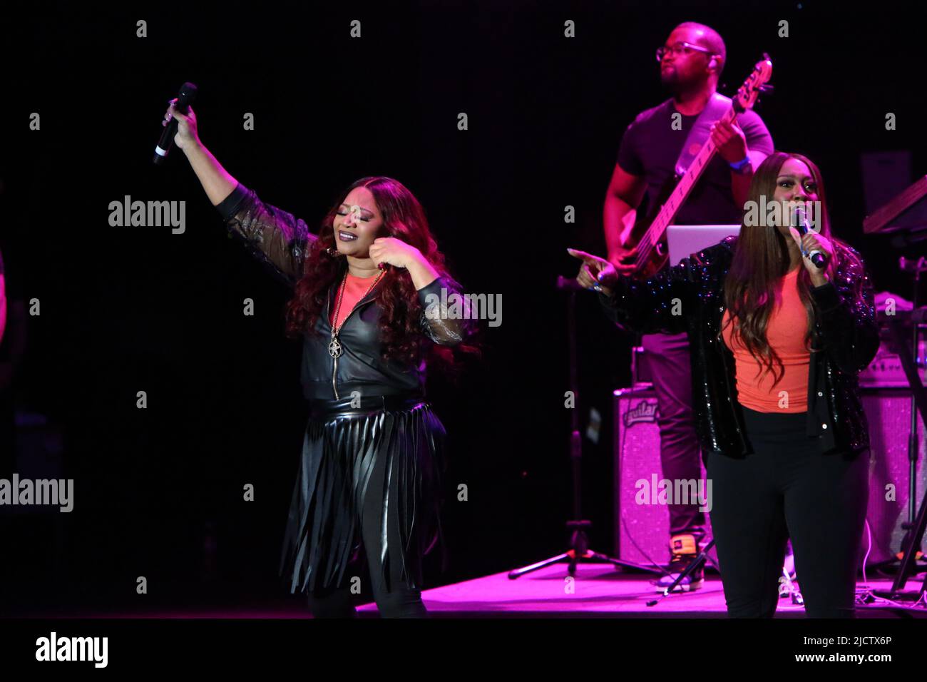 SWV performing live at the Dell Music Center Concert Series in ...