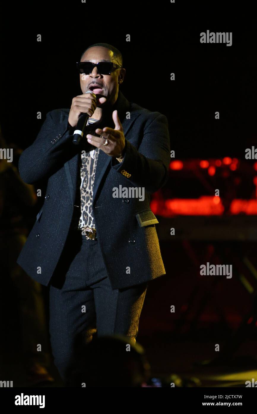 R&B Singer Tank performing live at the Dell Music Center Summer Concert ...