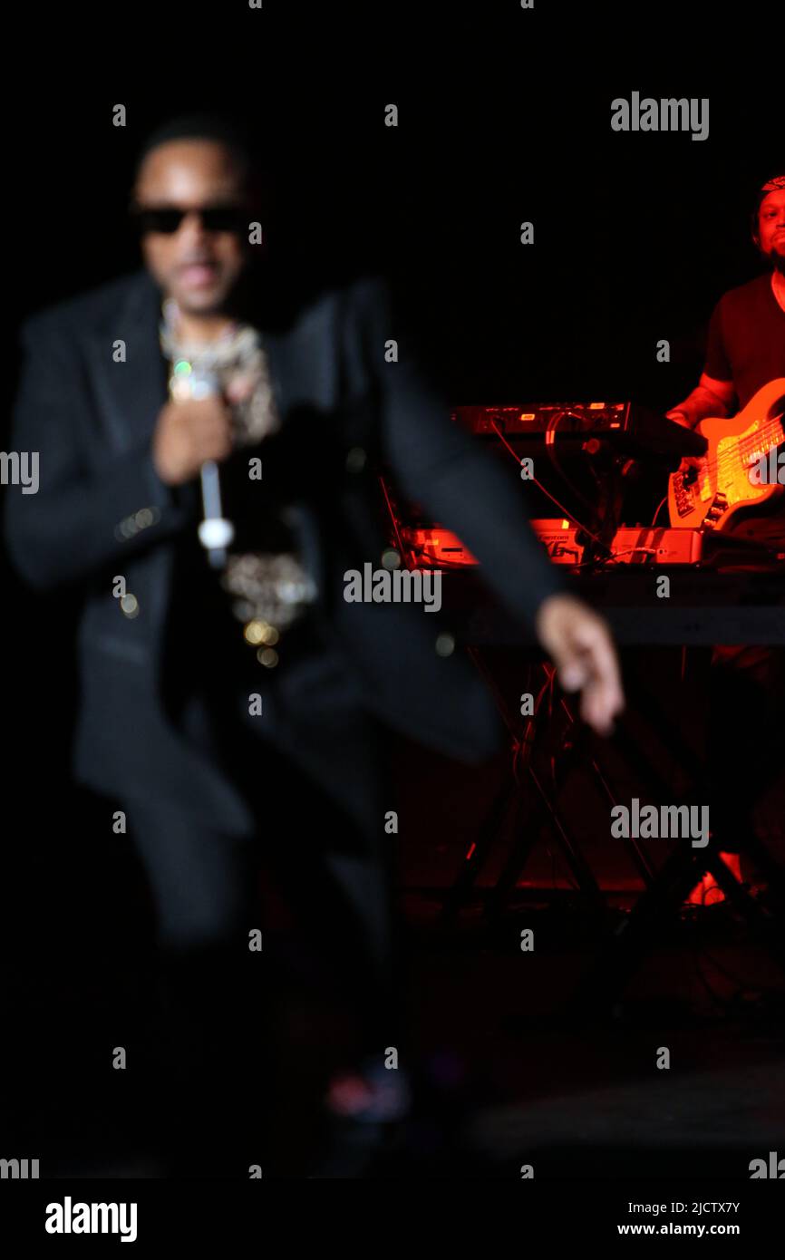 R&B Singer Tank performing live at the Dell Music Center Summer Concert ...