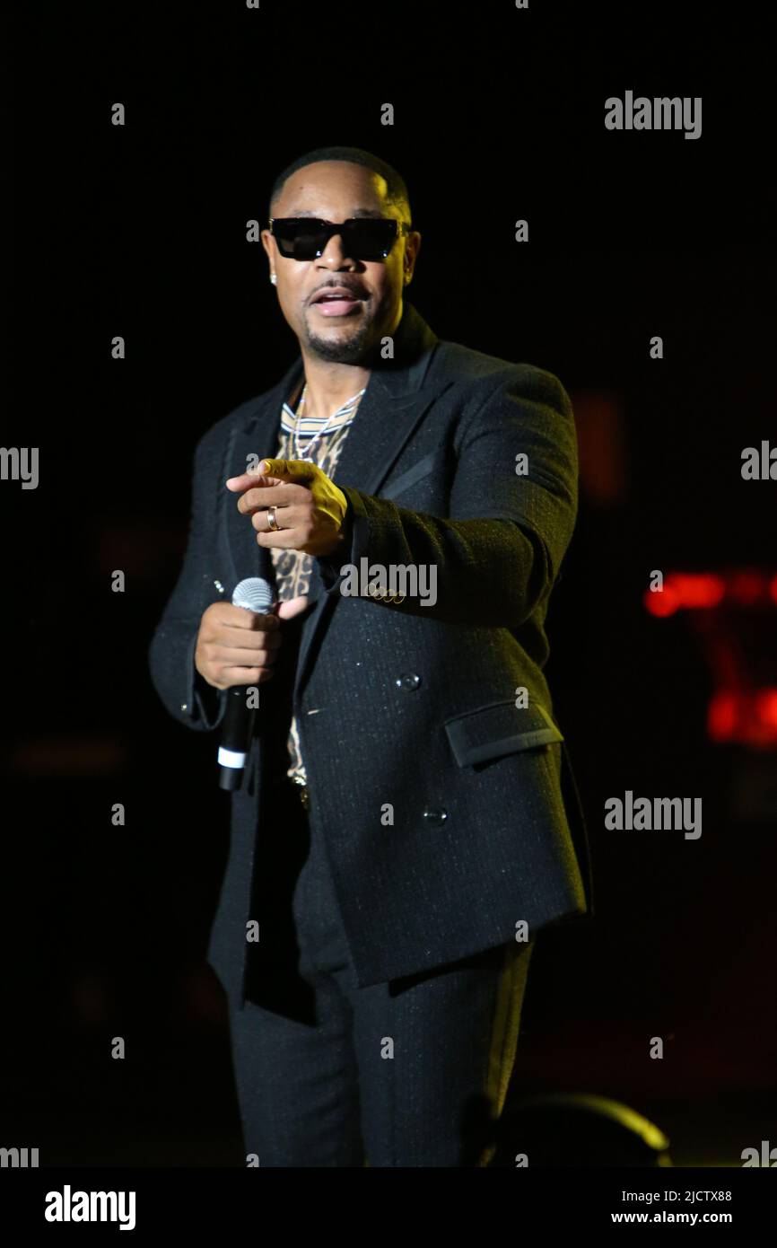 R&B Singer Tank performing live at the Dell Music Center Summer Concert ...