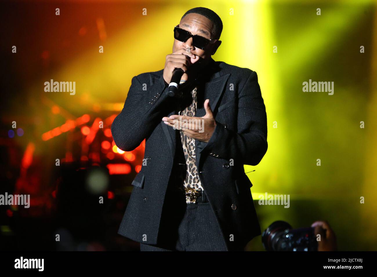 R&B Singer Tank performing live at the Dell Music Center Summer Concert ...