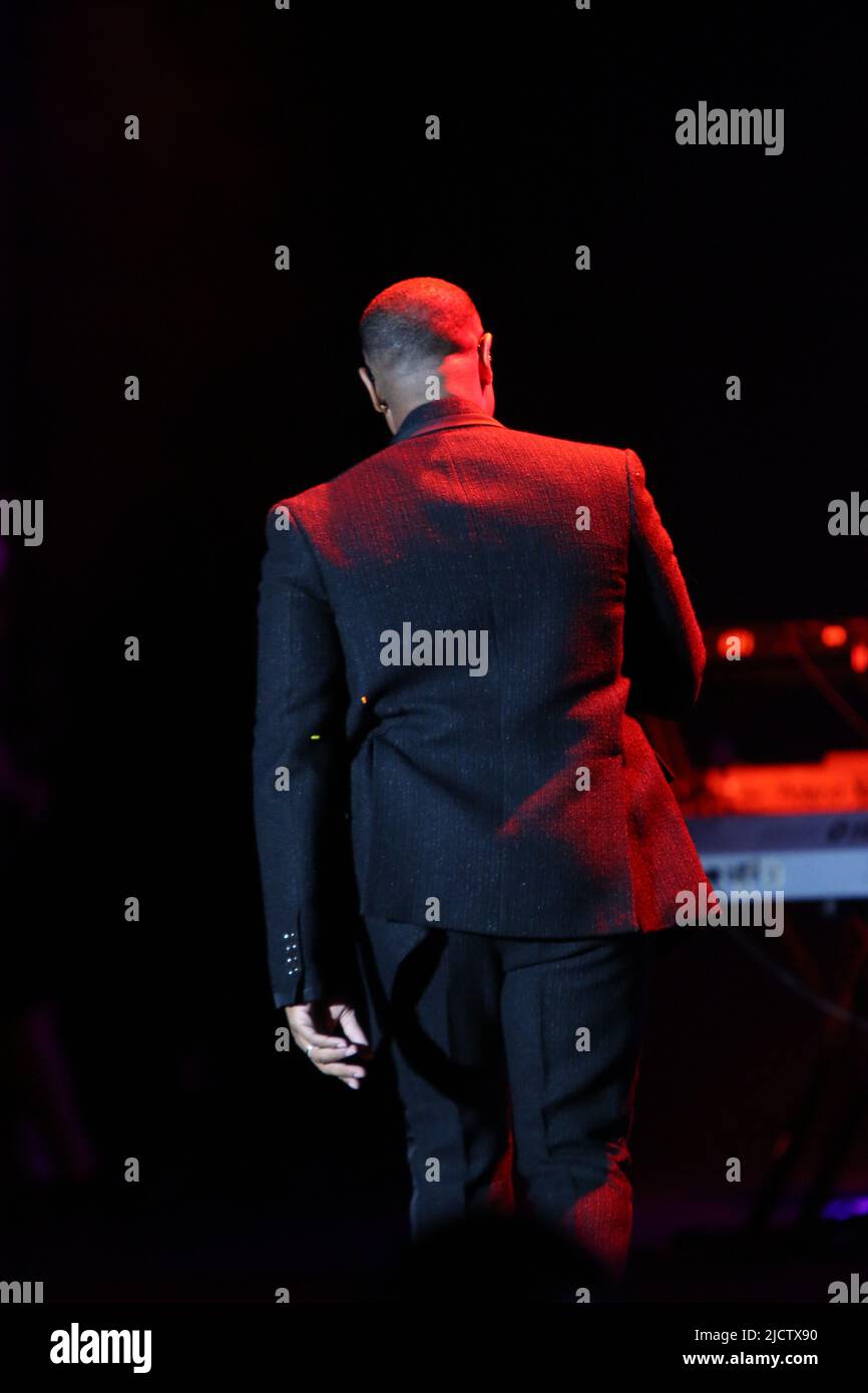 R&B Singer Tank performing live at the Dell Music Center Summer Concert ...