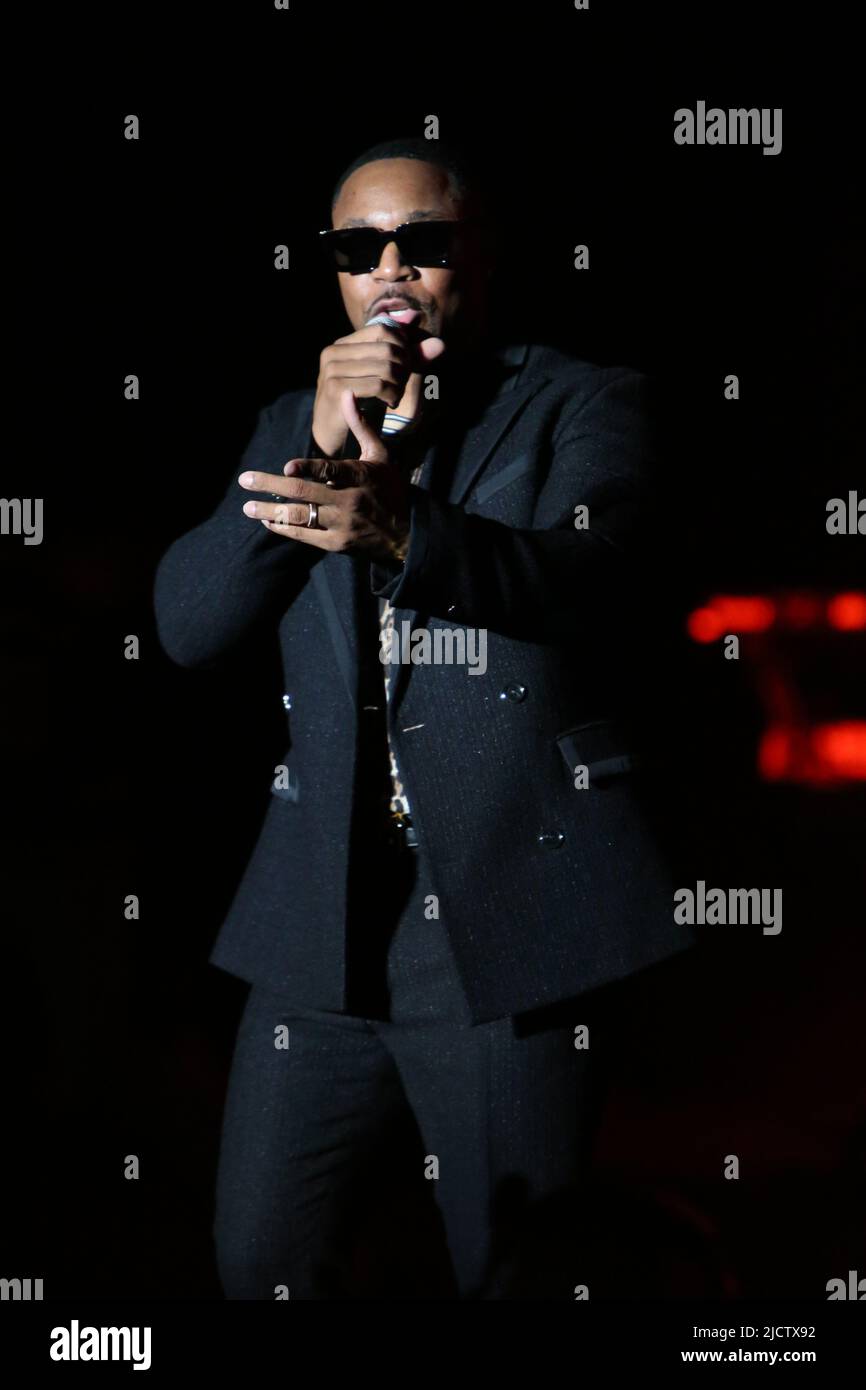 R&B Singer Tank performing live at the Dell Music Center Summer Concert ...