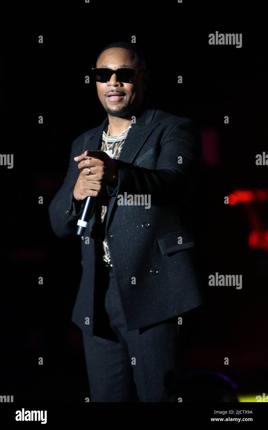R&B Singer Tank performing live at the Dell Music Center Summer Concert ...
