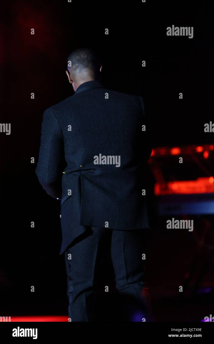 R&B Singer Tank performing live at the Dell Music Center Summer Concert ...