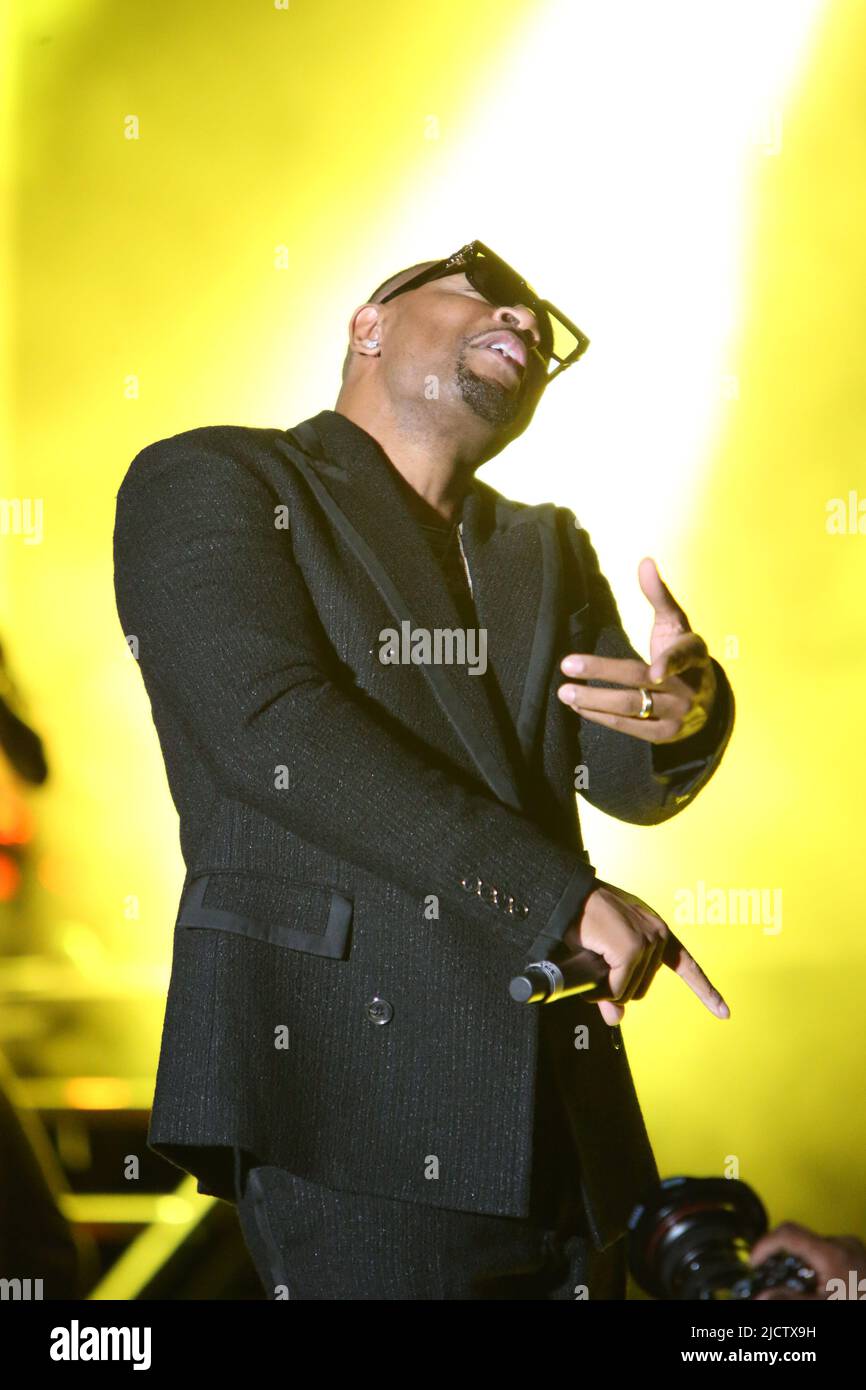 R&B Singer Tank performing live at the Dell Music Center Summer Concert ...