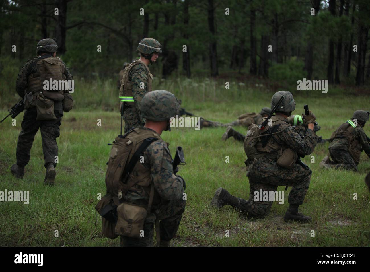 U.S. Marines with Charlie Company, 1st Battalion, 8th Marine Regiment (1/8), 2D Marine Division ...