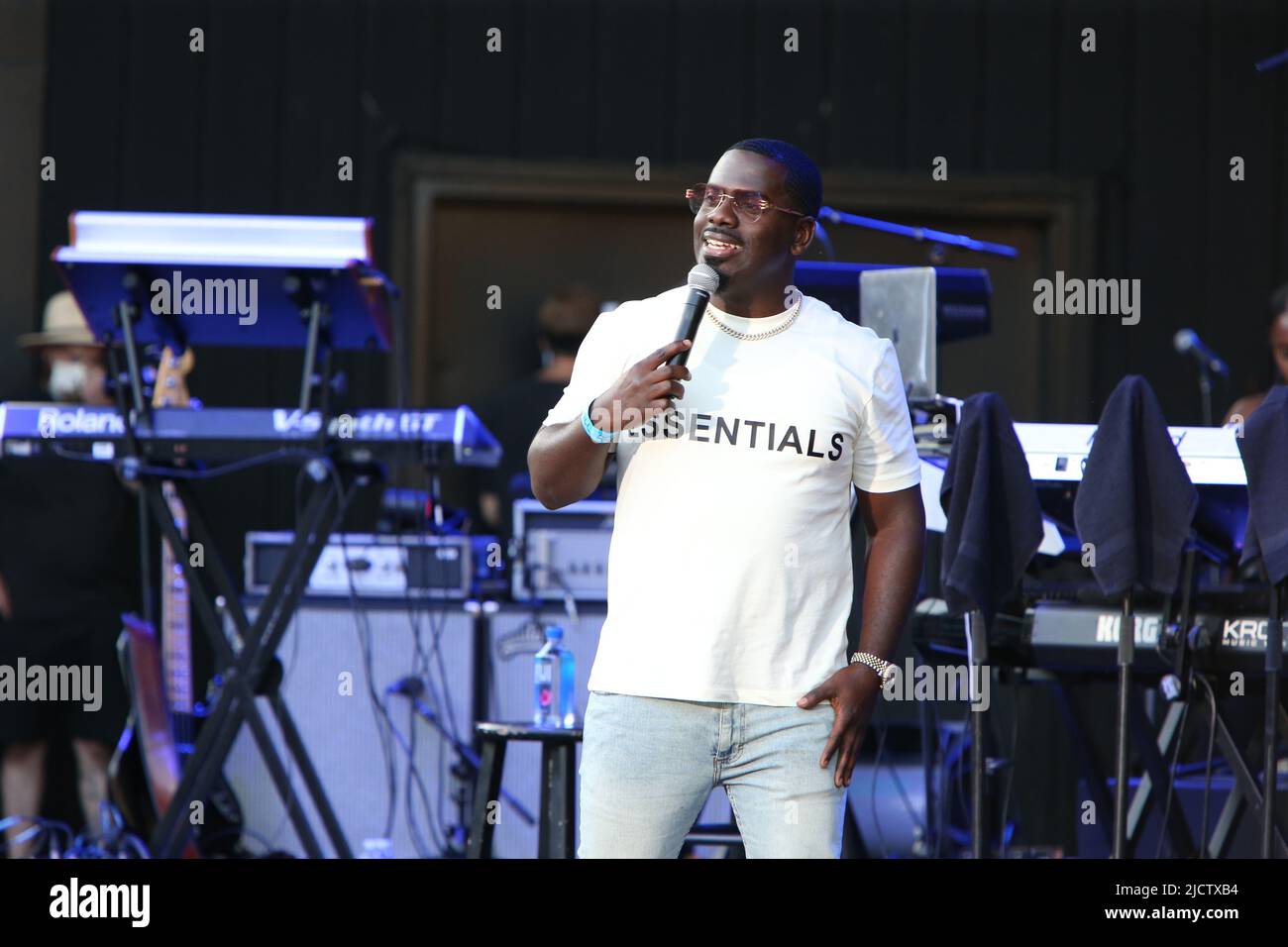 Comedian Skeet Carter performing live comedy at the Dell East Music ...