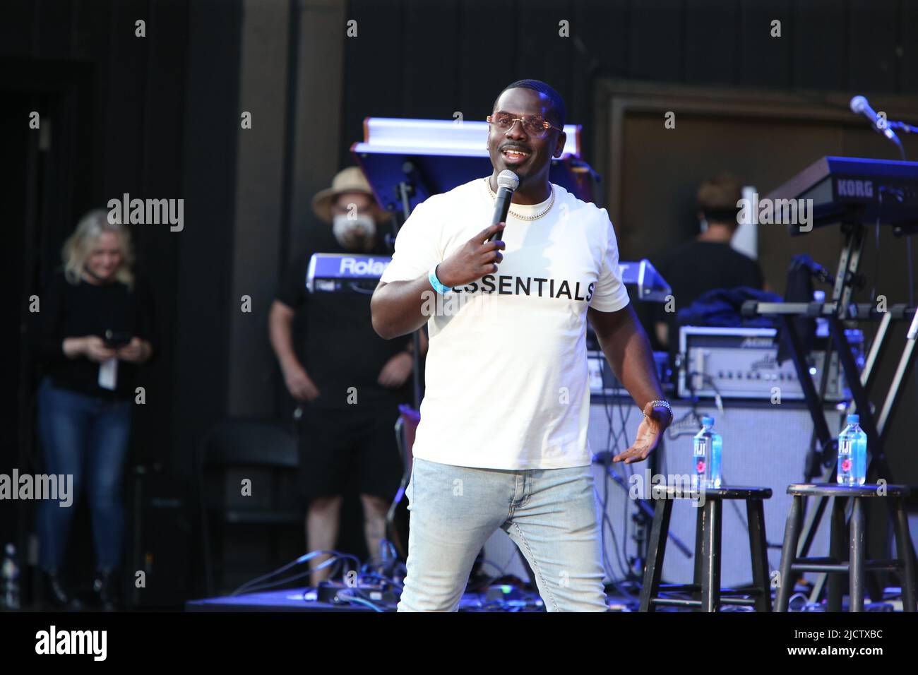 Comedian Skeet Carter performing live comedy at the Dell East Music ...