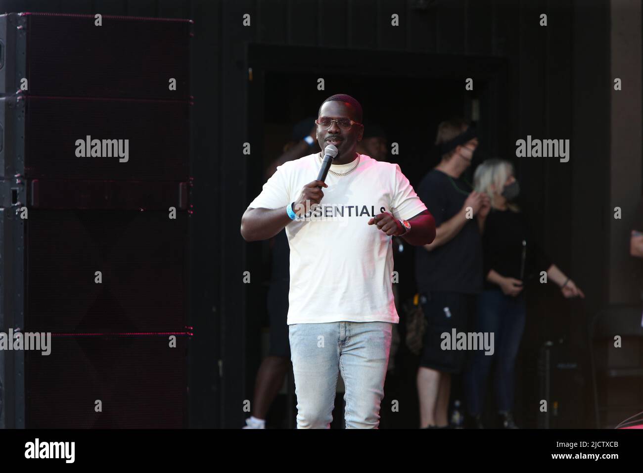 Comedian Skeet Carter performing live comedy at the Dell East Music ...