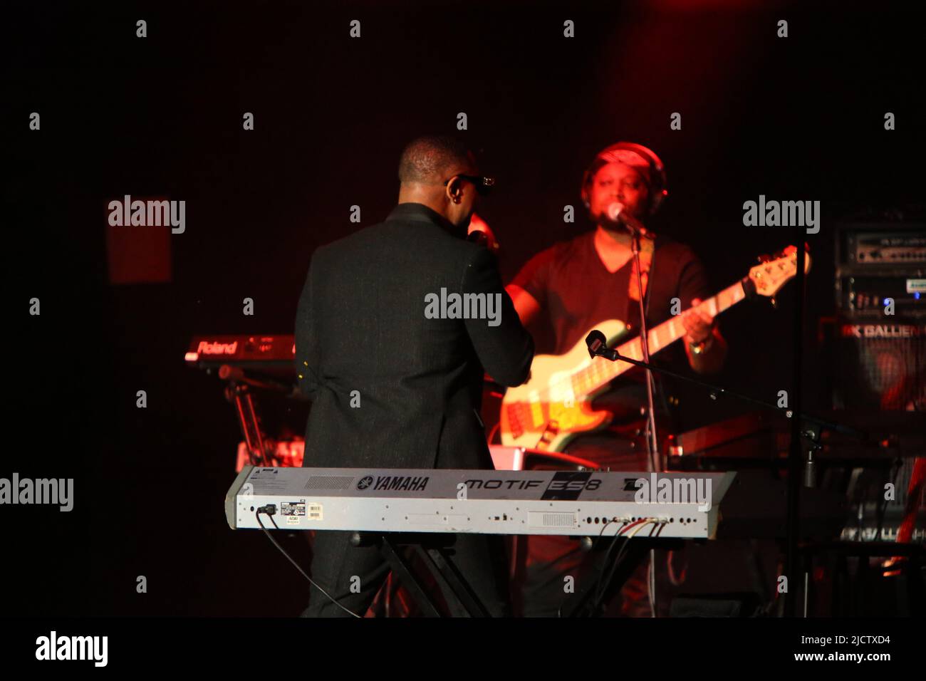 R&B Singer Tank performing live at the Dell Music Center Summer Concert ...