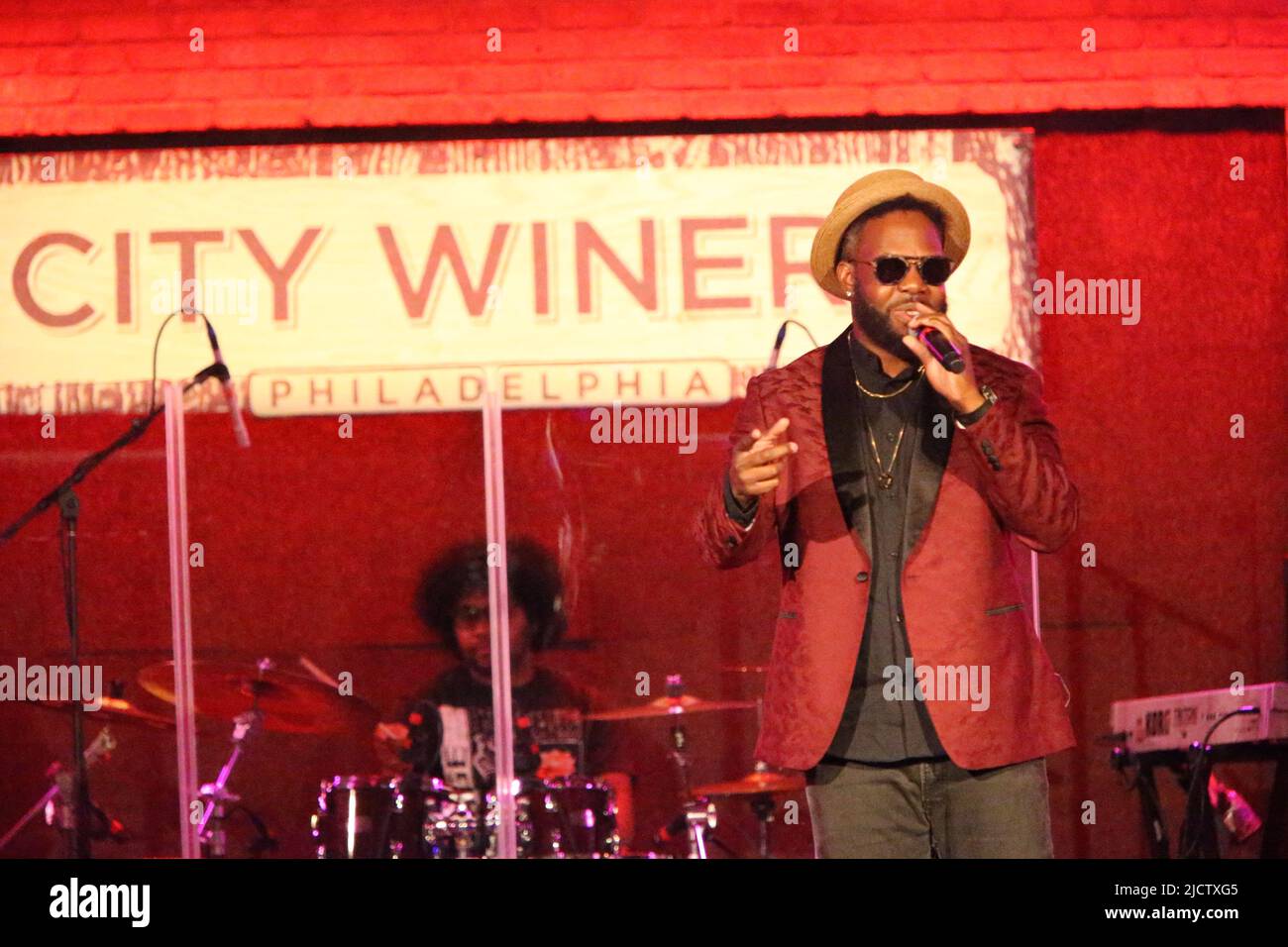 Singer Dwele performing live music at the City Winery Featuring: Singer ...