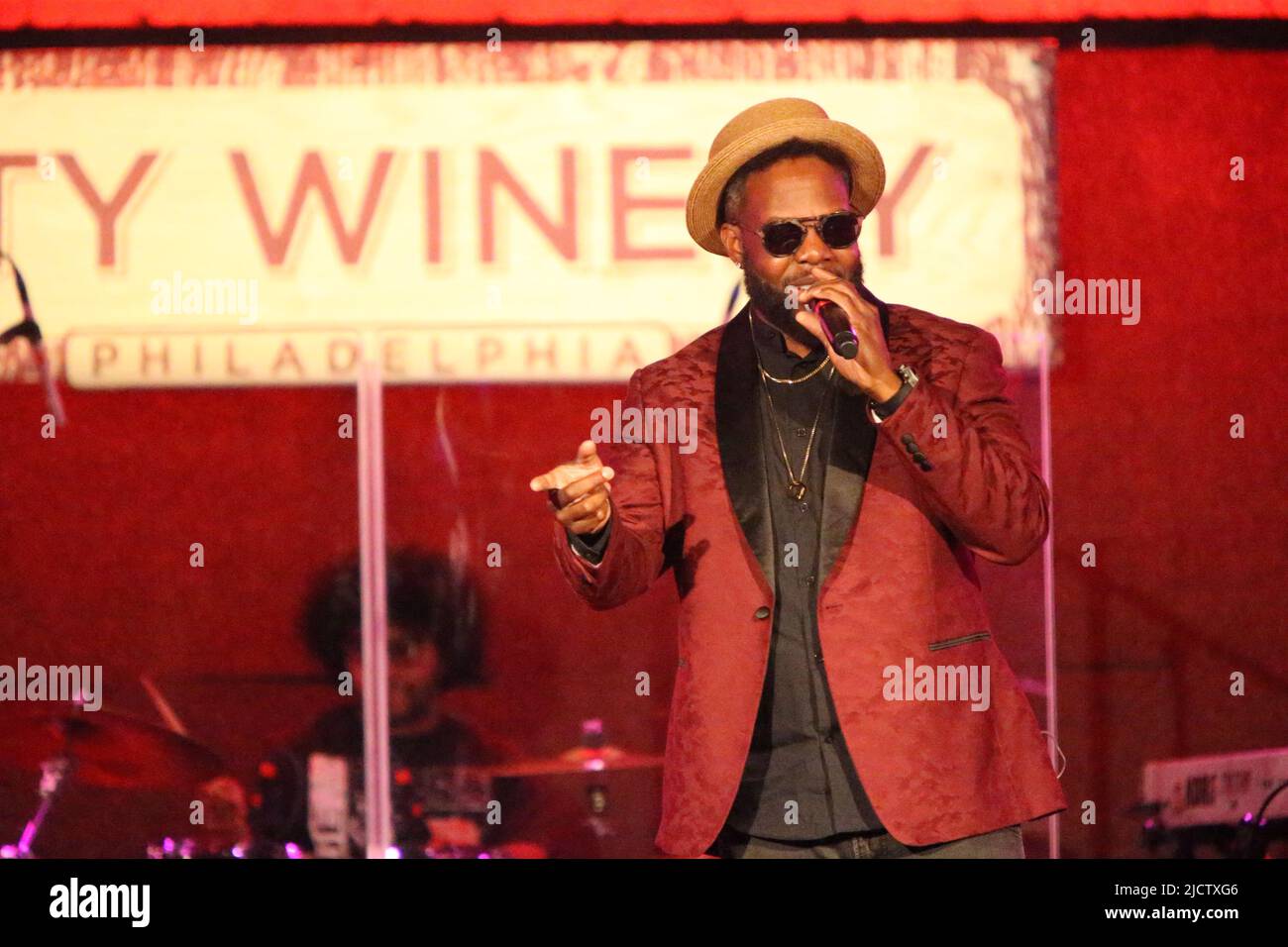 Singer Dwele performing live music at the City Winery Featuring: Singer ...