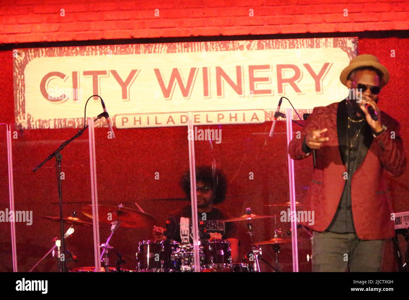 Singer Dwele performing live music at the City Winery Featuring: Singer ...