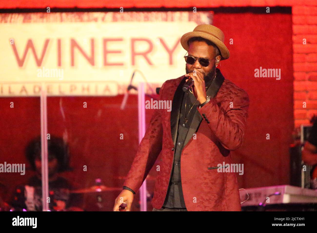Singer Dwele performing live music at the City Winery Featuring: Singer ...