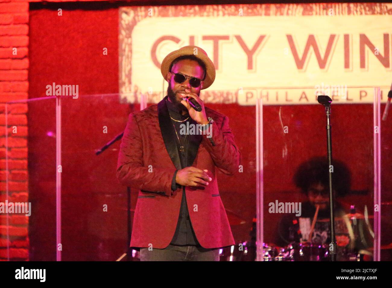 Singer Dwele performing live music at the City Winery Featuring: Singer ...