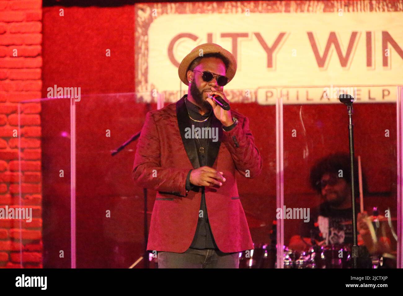 Singer Dwele performing live music at the City Winery Featuring: Singer ...