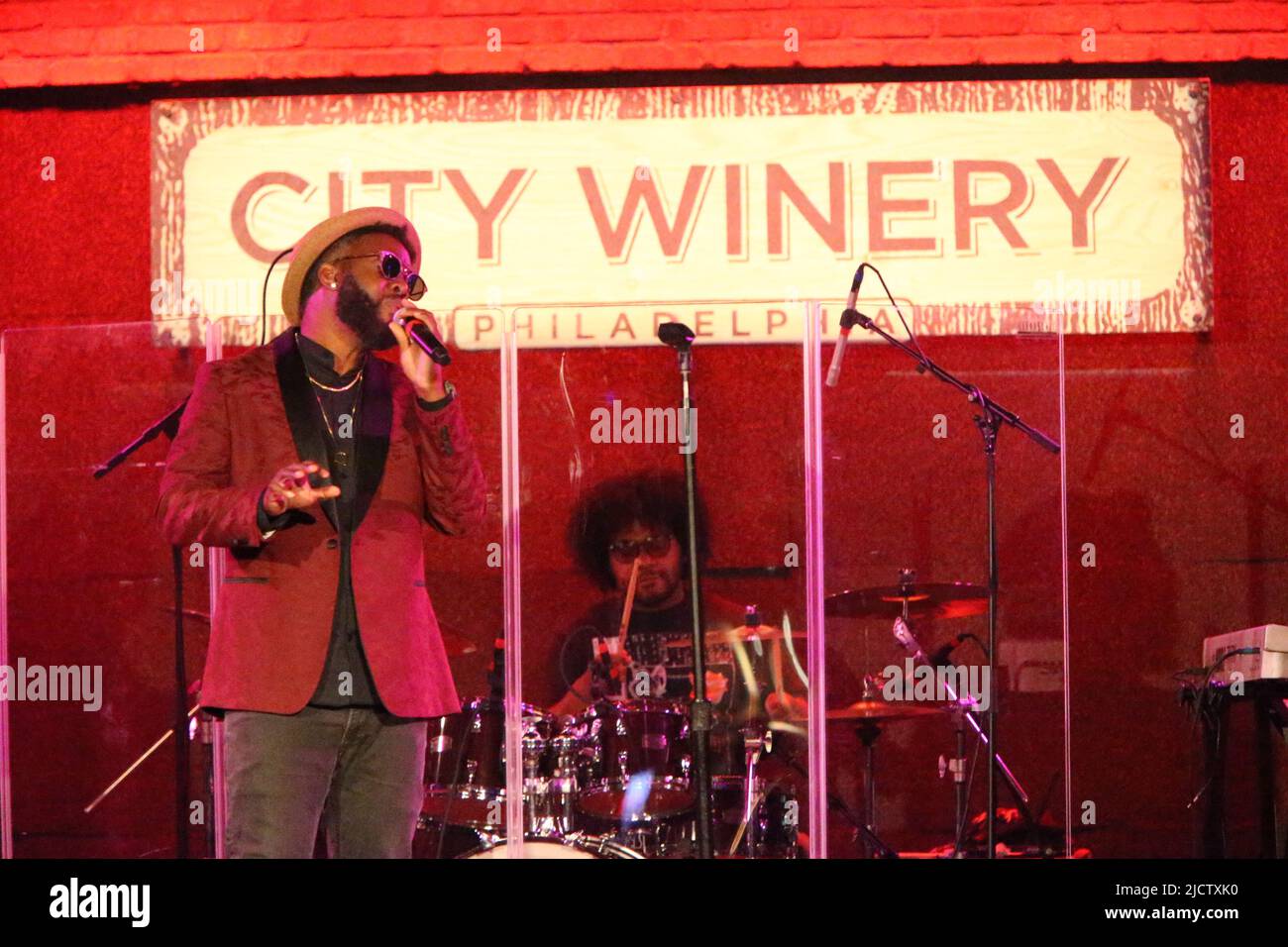 Singer Dwele performing live music at the City Winery Featuring: Singer ...