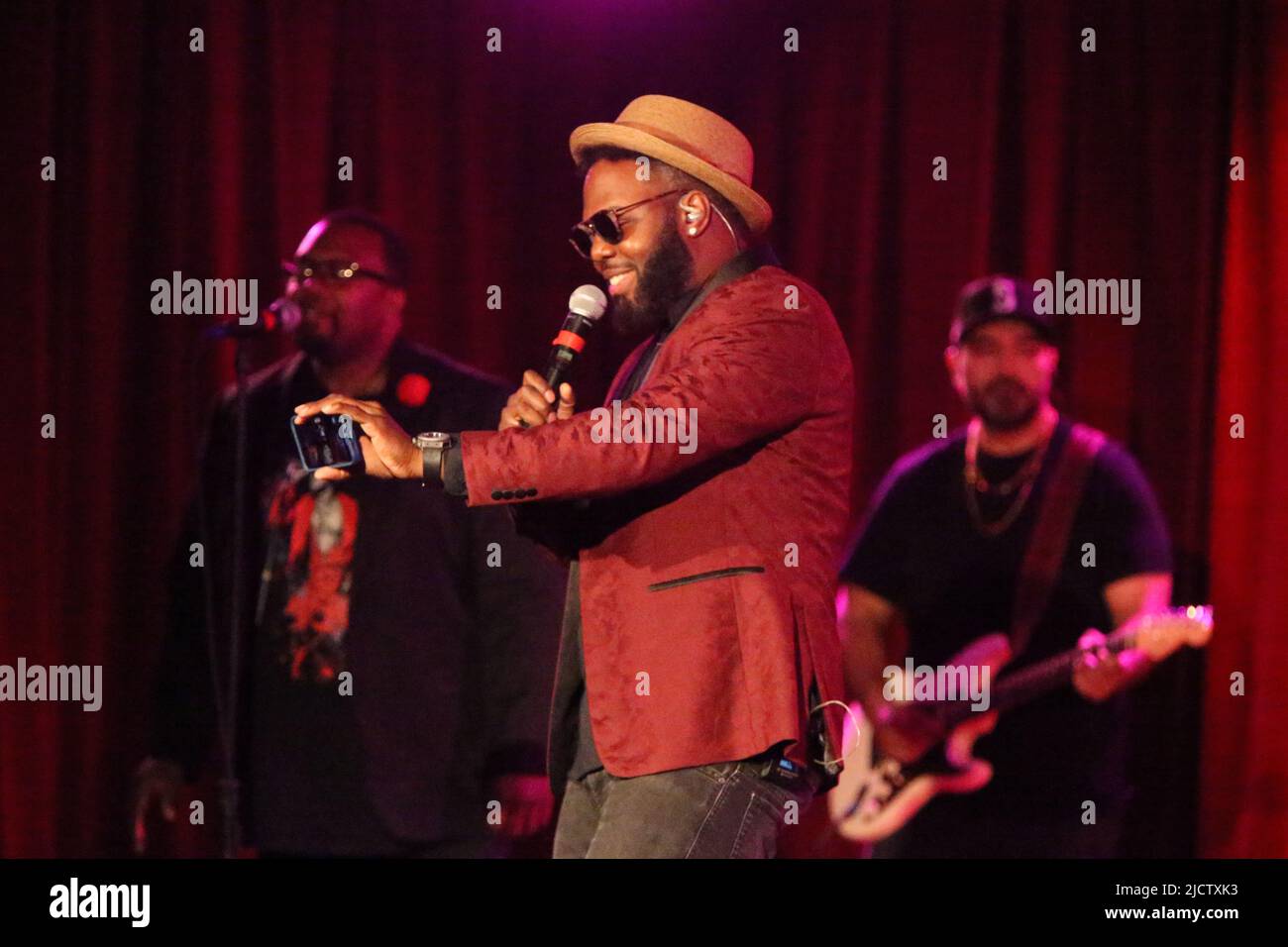 Singer Dwele performing live music at the City Winery Featuring: Singer ...
