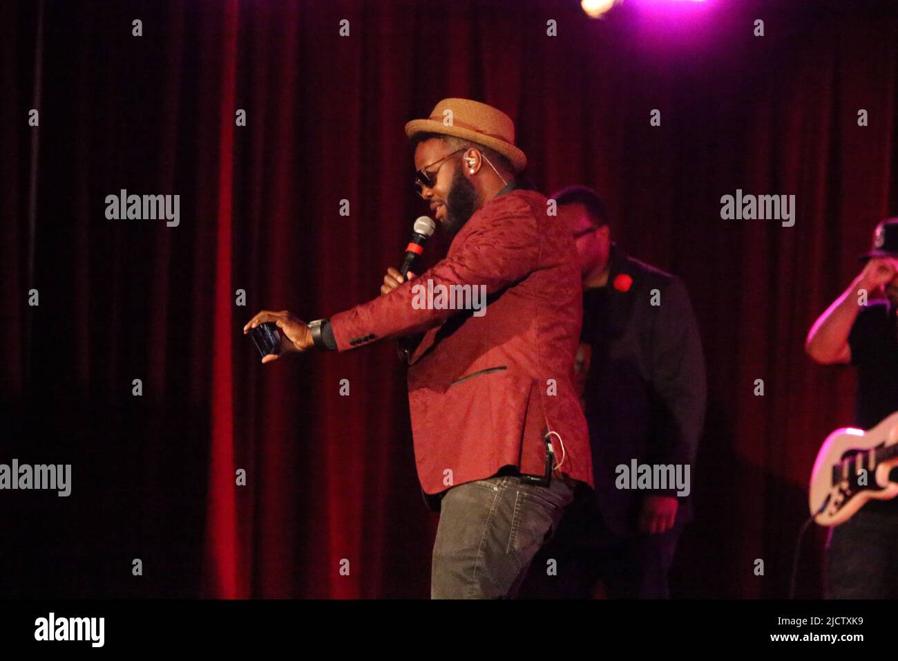 Singer Dwele performing live music at the City Winery Featuring: Singer ...