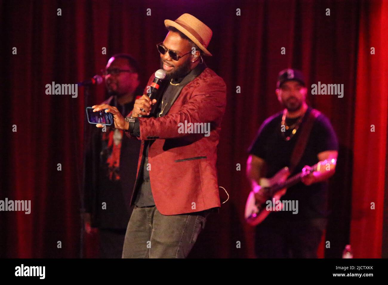 Singer Dwele performing live music at the City Winery Featuring: Singer ...