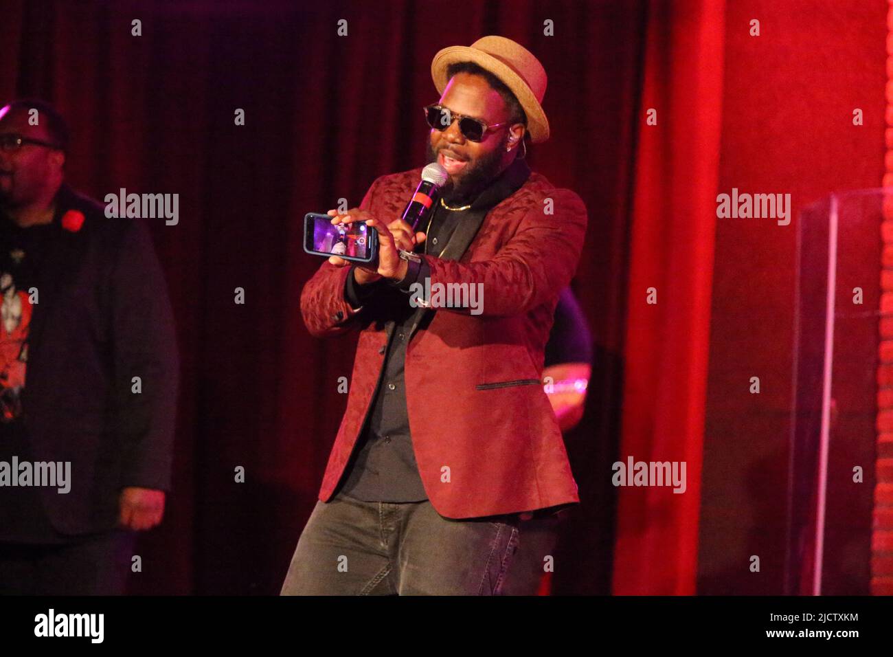 Singer Dwele performing live music at the City Winery Featuring: Singer ...