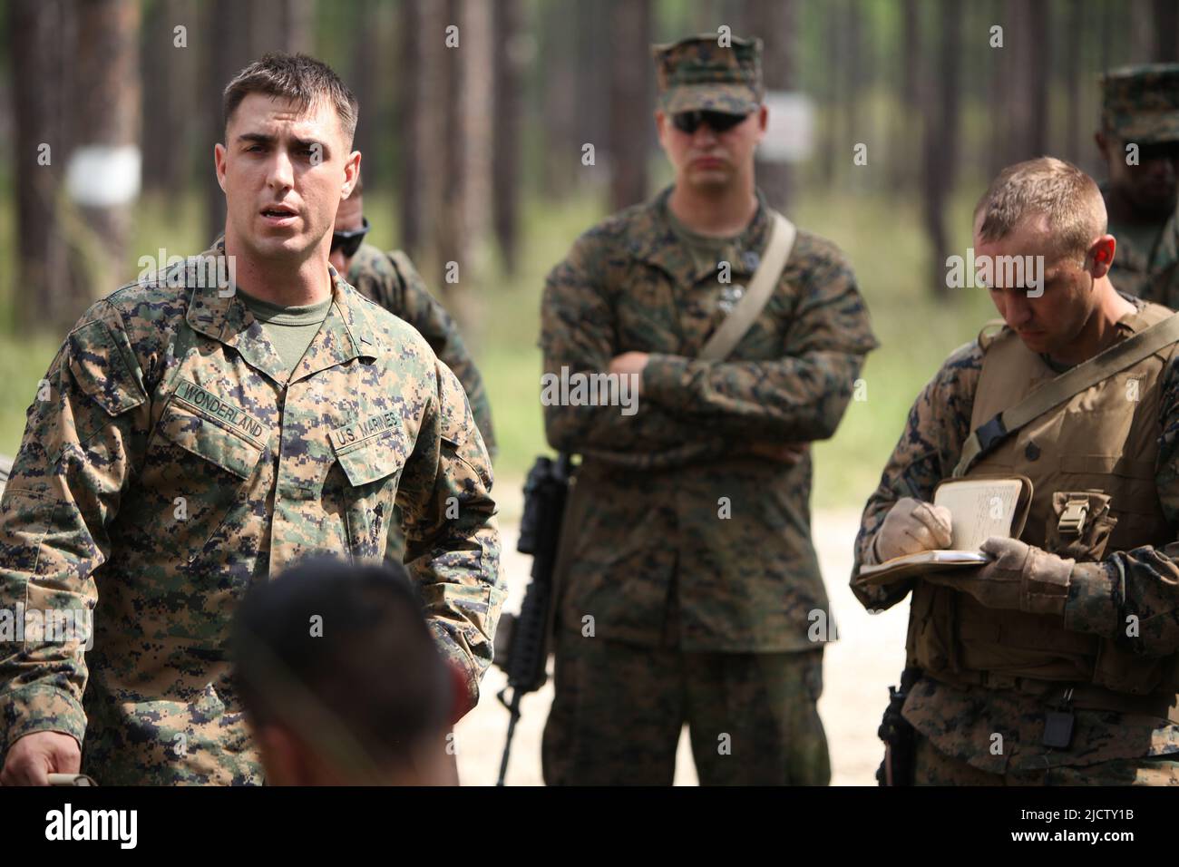 A U.S. Marine with Charlie Company, 1st Battalion, 8th Marine Regiment (1/8), 2D Marine Division ...