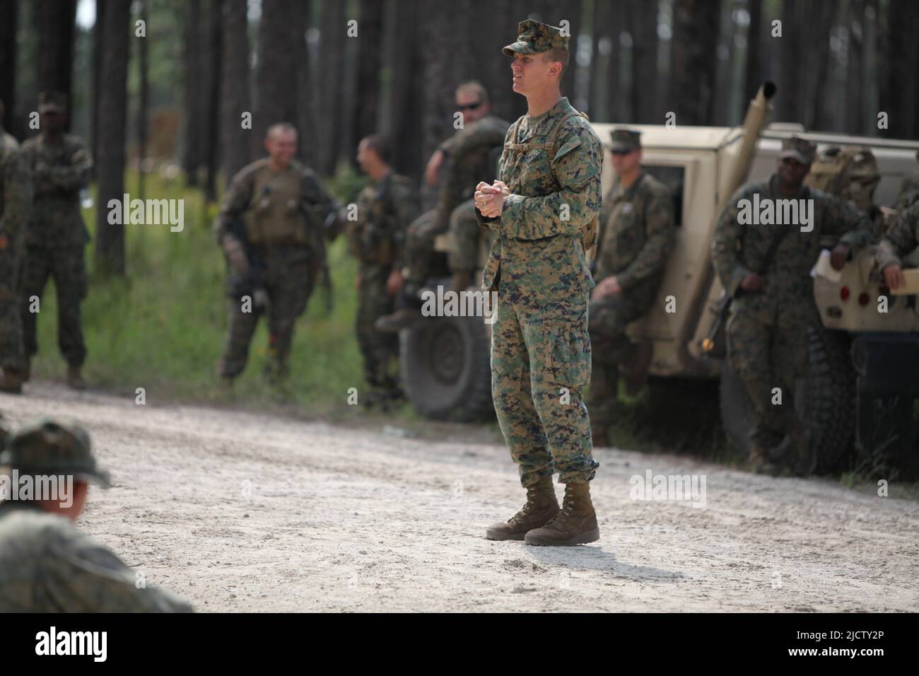 U.S. Marine Corps Captain Ryan R. Gordien, Commanding Officer with ...
