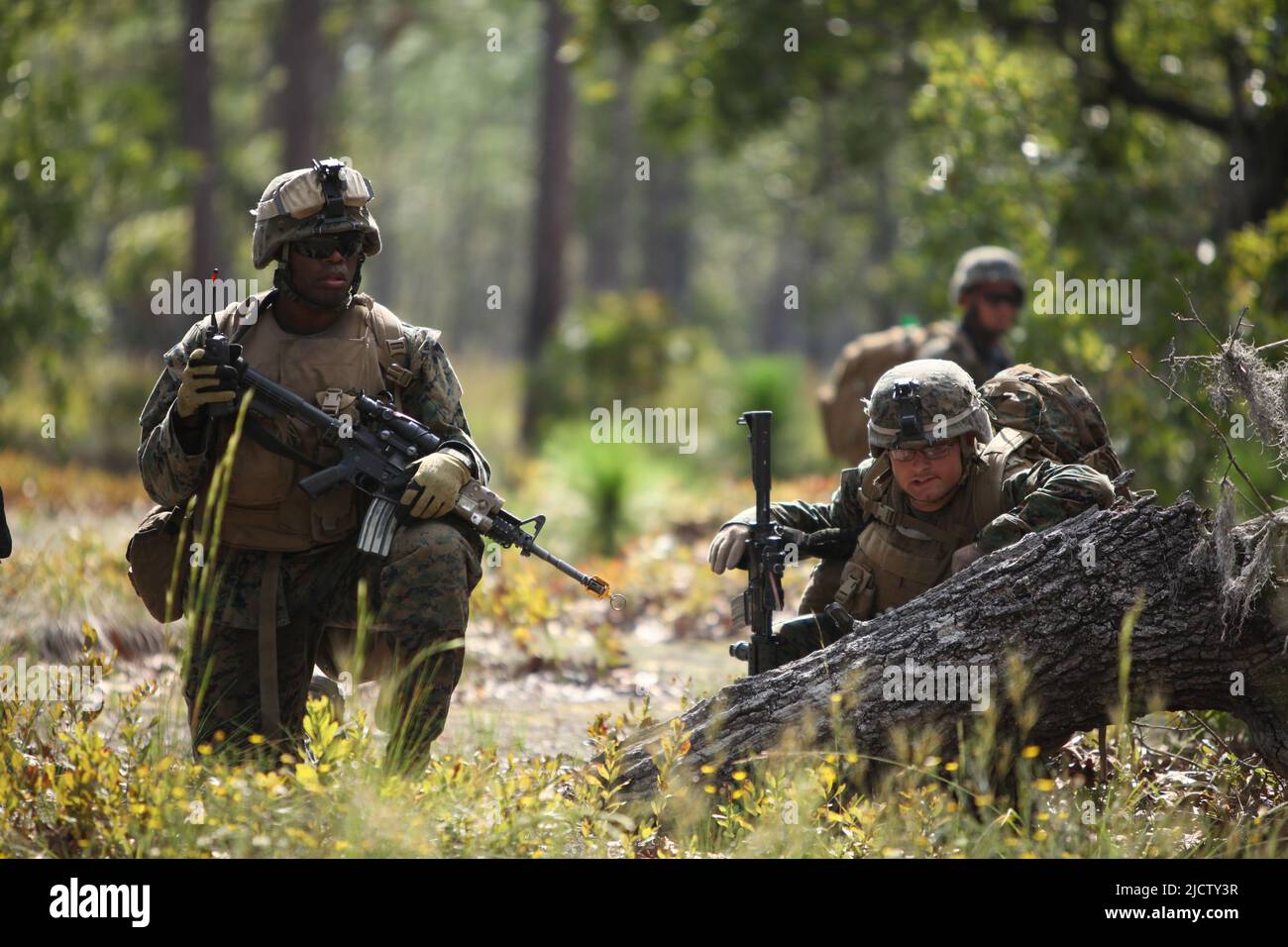 U.S. Marines with Charlie Company, 1st Battalion, 8th Marine Regiment (1/8), 2D Marine Division ...