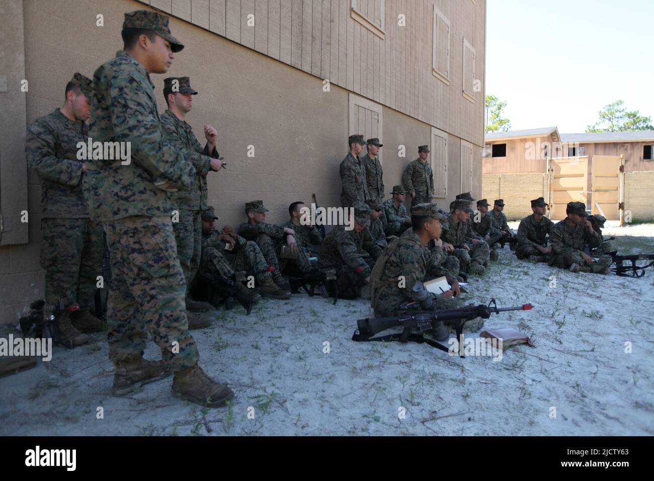 U.S. Marines with Charlie Company, 1st Battalion, 8th Marine Regiment (1/8), 2D Marine Division ...
