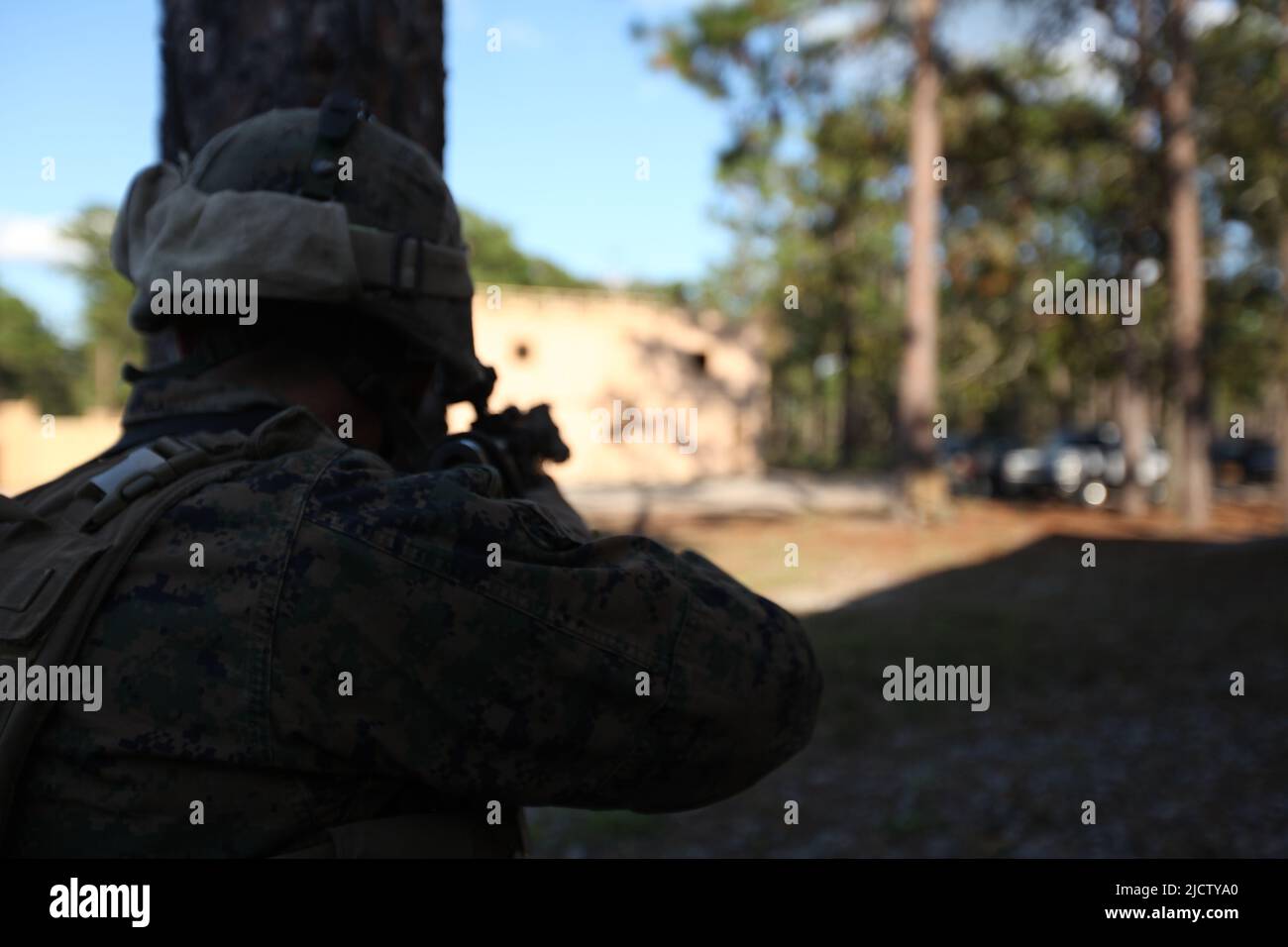 A U.S. Marine with Charlie Company, 1st Battalion, 8th Marine Regiment ...