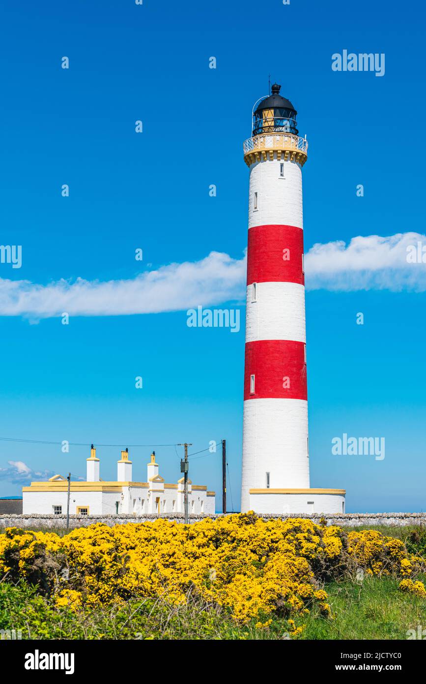 Tarbat Ness Lighthouse, Portmahomack, Highland, East Coast of Scotland ...