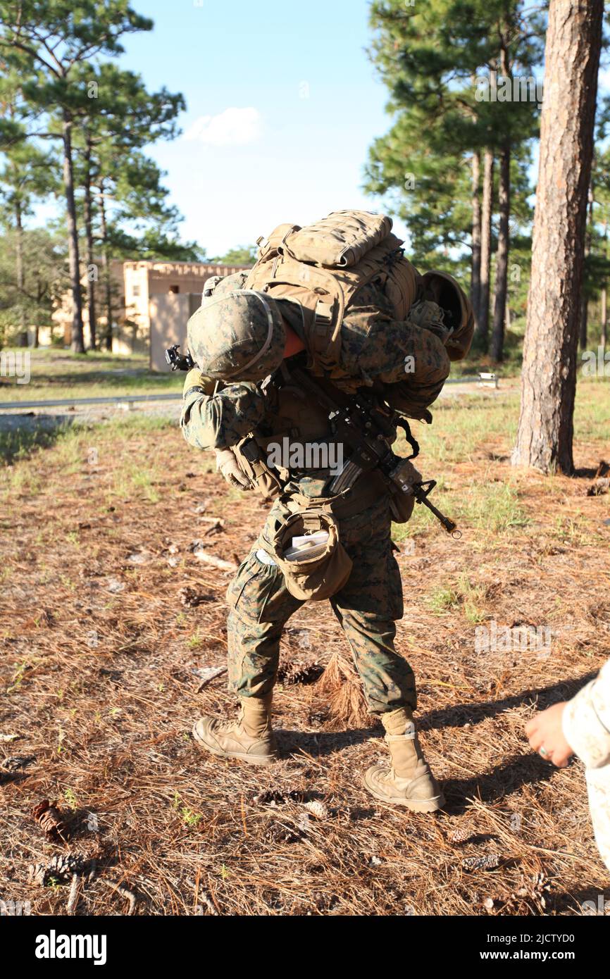 A U.S. Marine with Charlie Company, 1st Battalion, 8th Marine Regiment ...