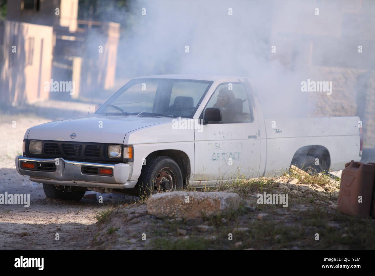 A civilian role player simulates a Vehicle Born Improvised Explosive ...