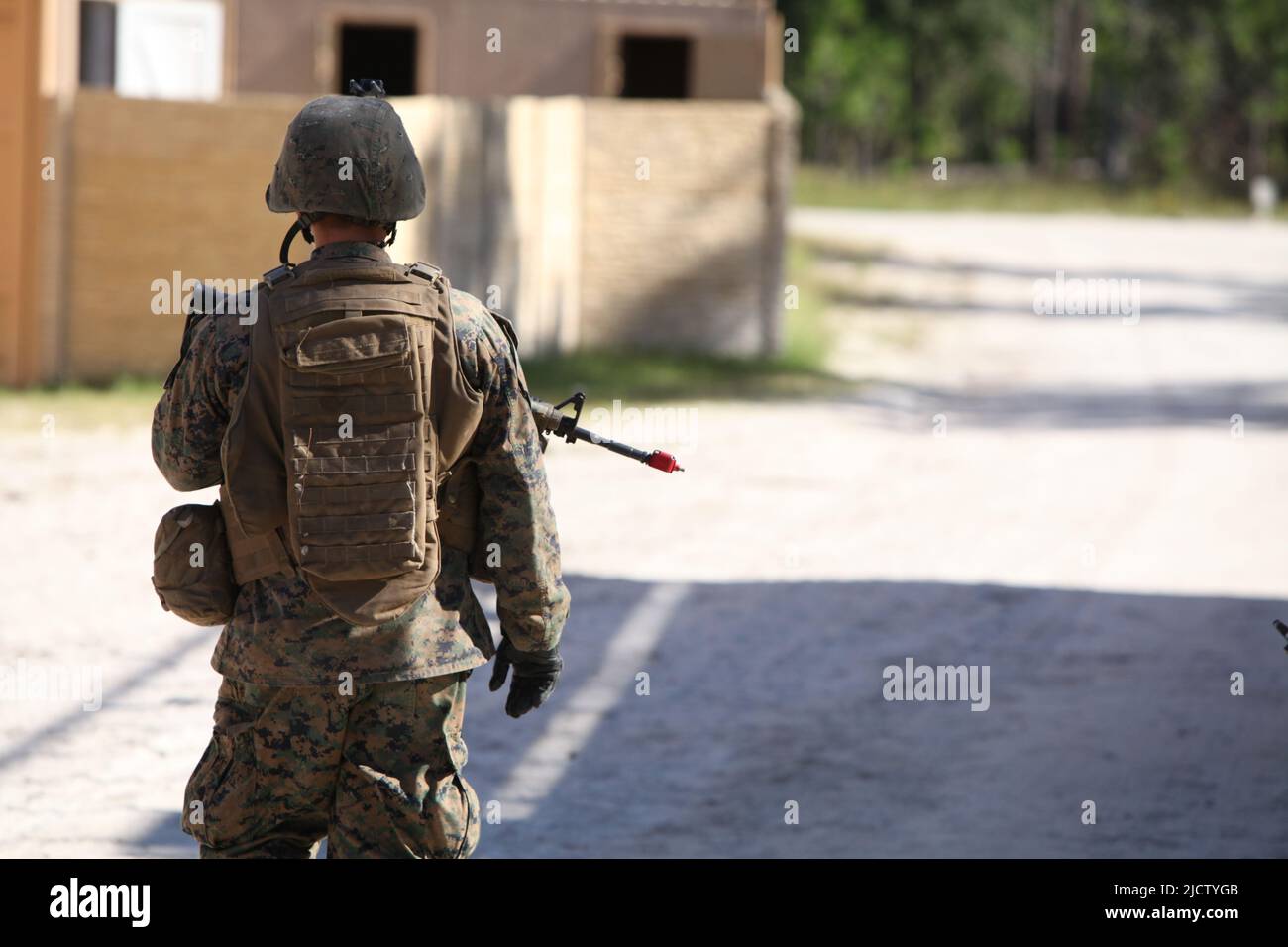 A U.S. Marine with Charlie Company, 1st Battalion, 8th Marine Regiment ...