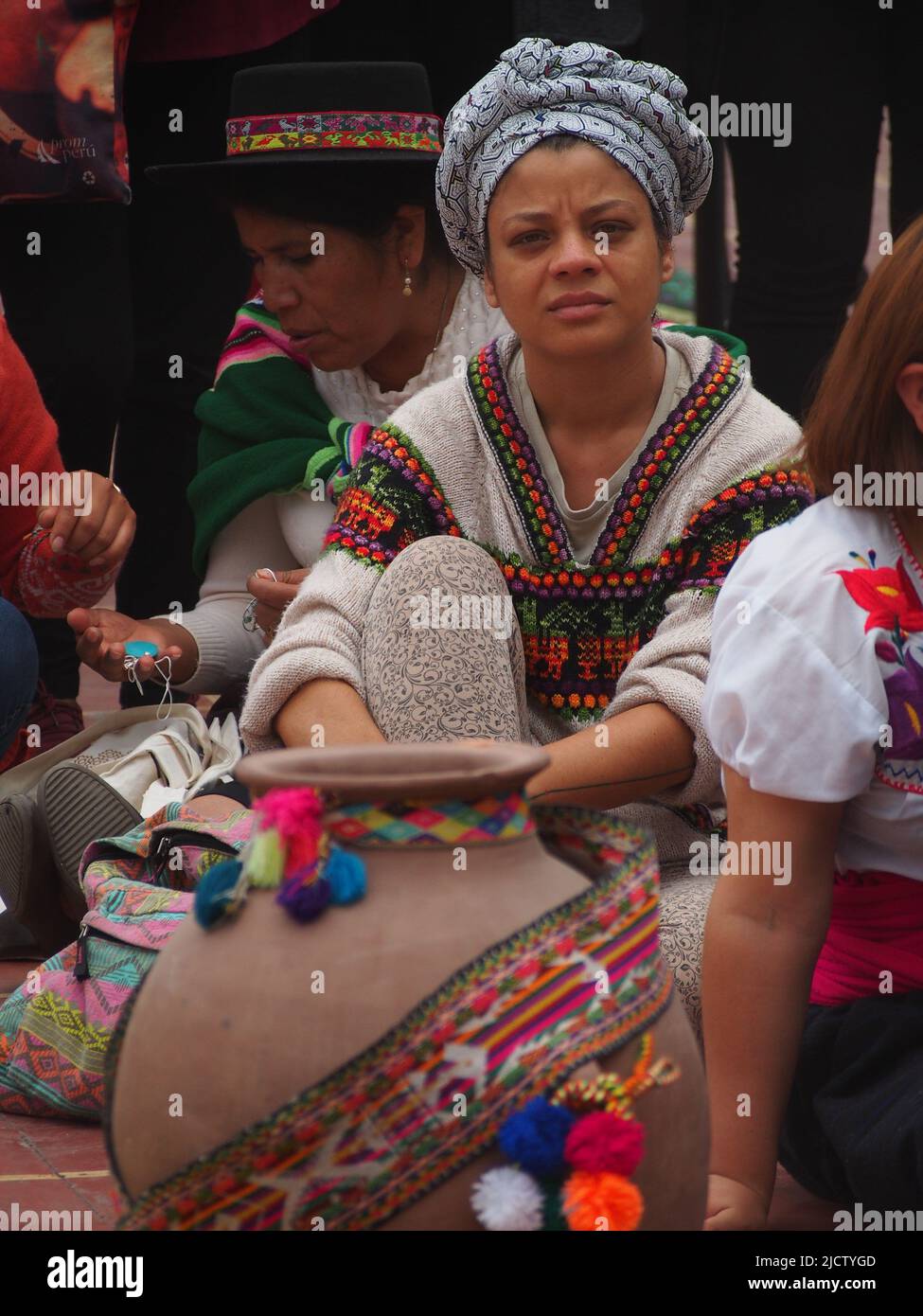 Portrait of an indigenous woman when hundred indigenous women from 20 ...