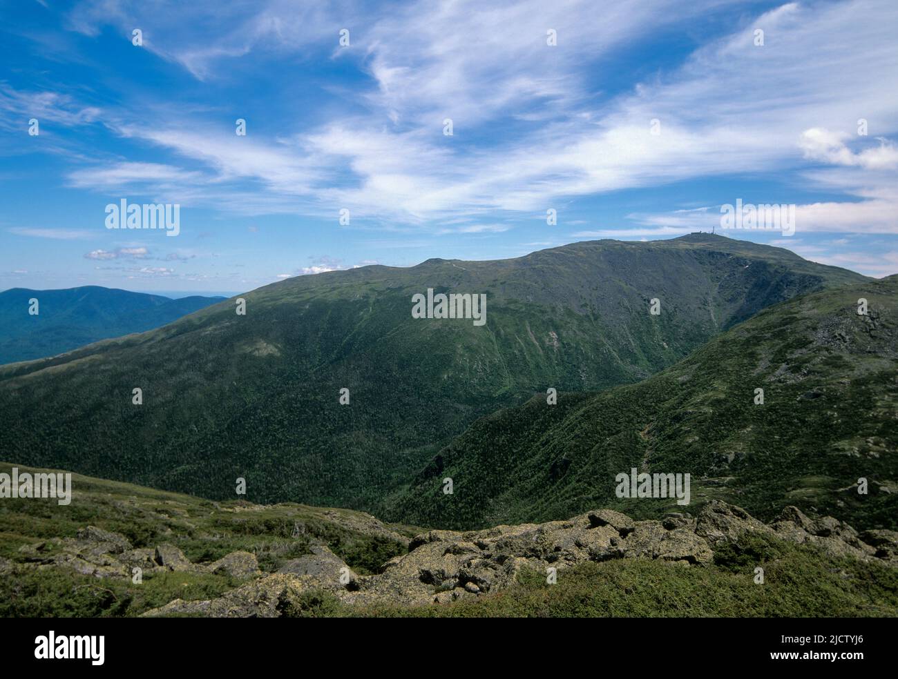 Looking across the Great Gulf Wilderness at Mount Washington from the ...