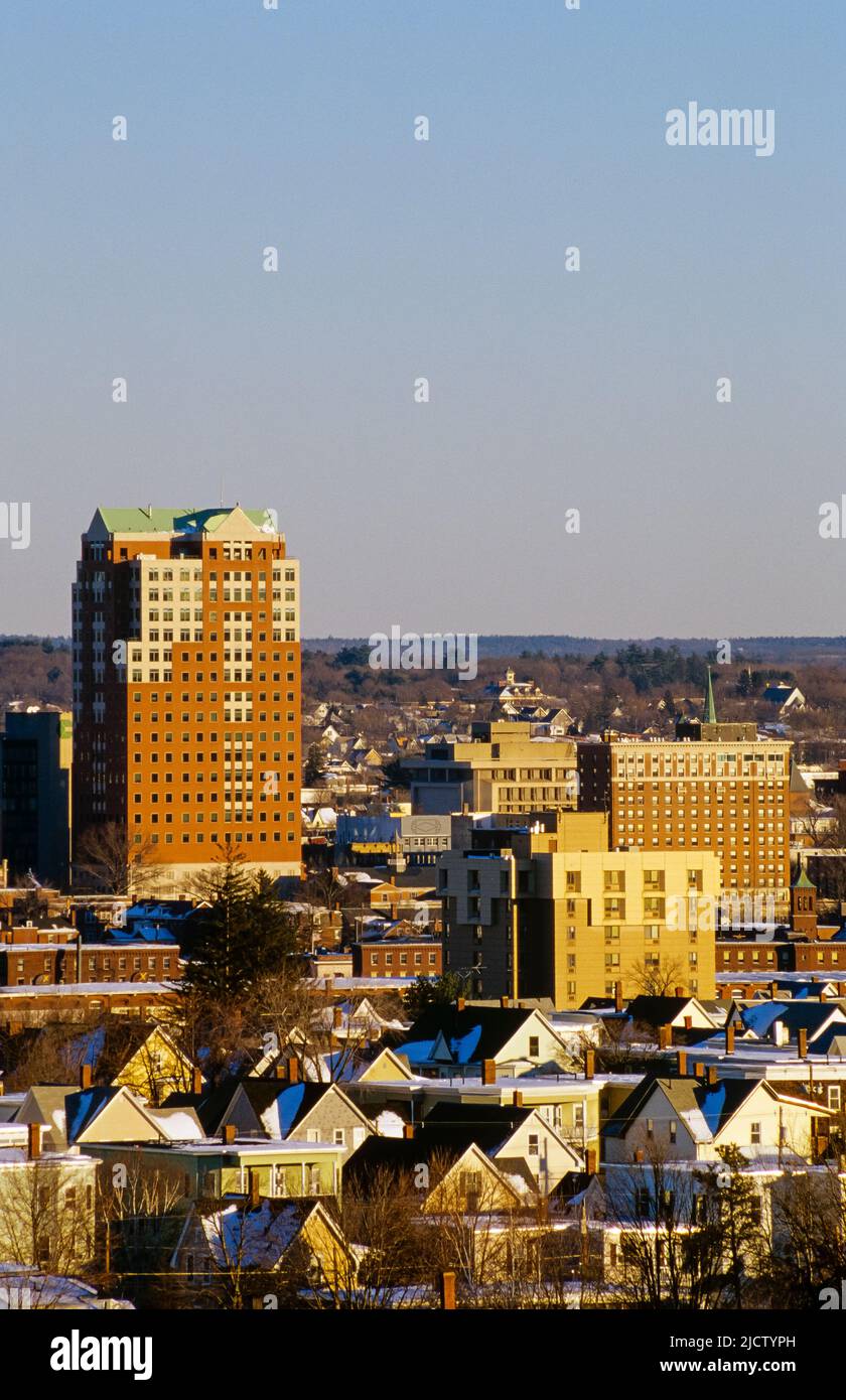 Manchester, New Hampshire USA from Rock Rimmon Park. This park is ...