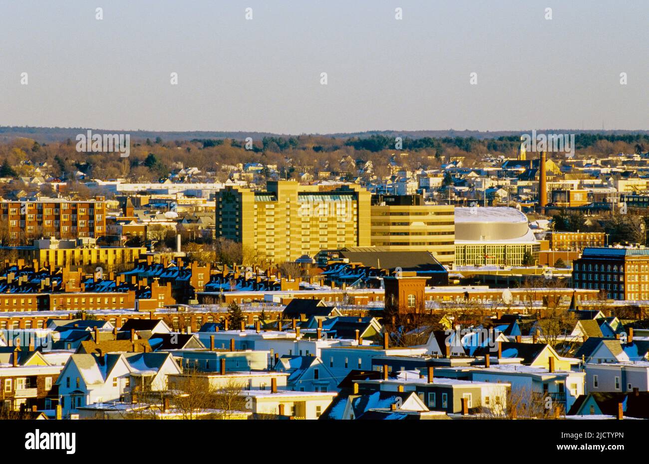 Manchester, New Hampshire USA from Rock Rimmon Park. This park is ...