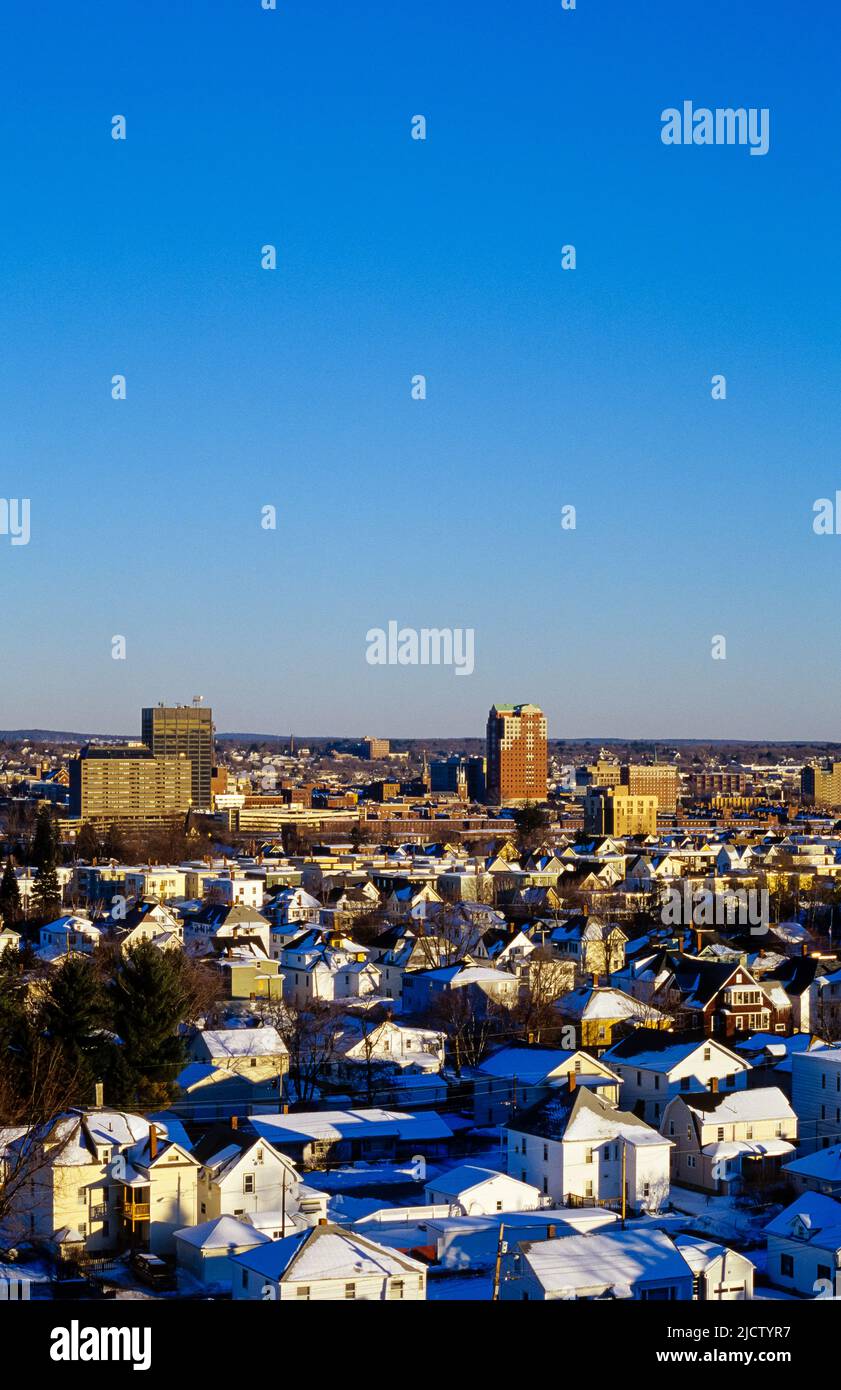 Manchester, New Hampshire USA from Rock Rimmon Park. This park is ...
