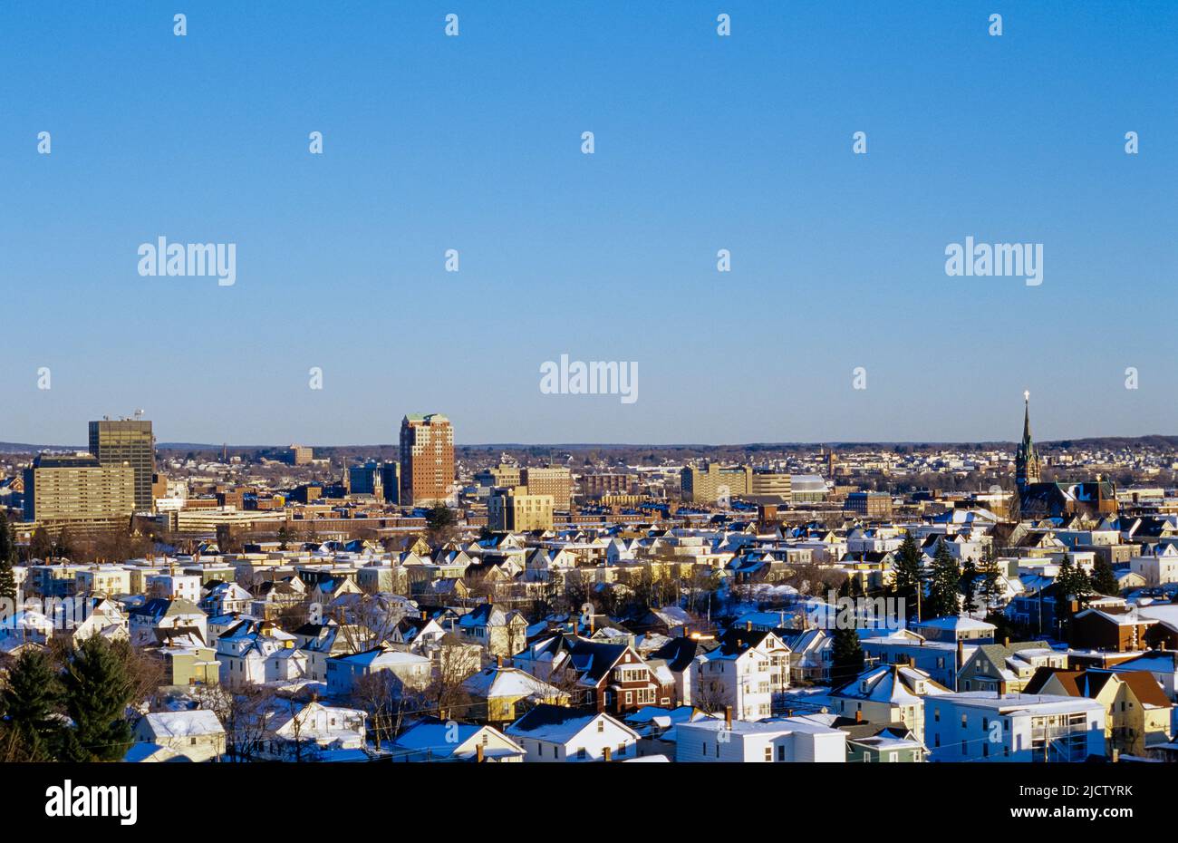 Manchester, New Hampshire USA from Rock Rimmon Park. This park is ...