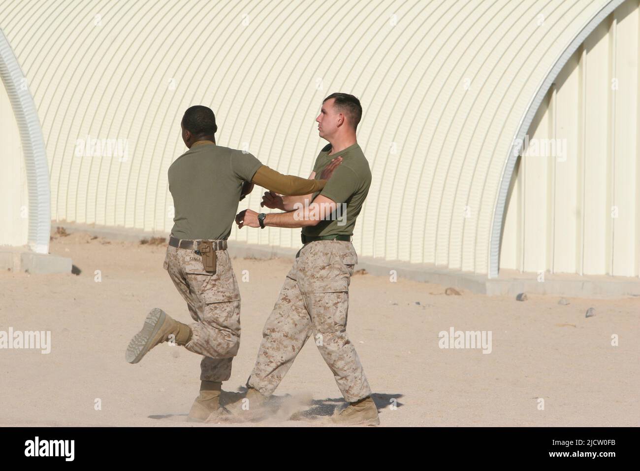 U.S. Marines with 1st Battalion, 8th Marine Regiment (1/8), 2D Marine Division, are playing a ...