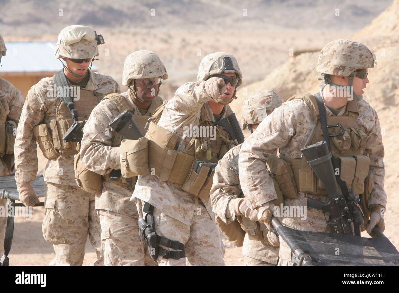 U.S. Marines with Headquarter & Service Company, 1st Battalion, 8th Marine Regiment (1/8), 2D ...