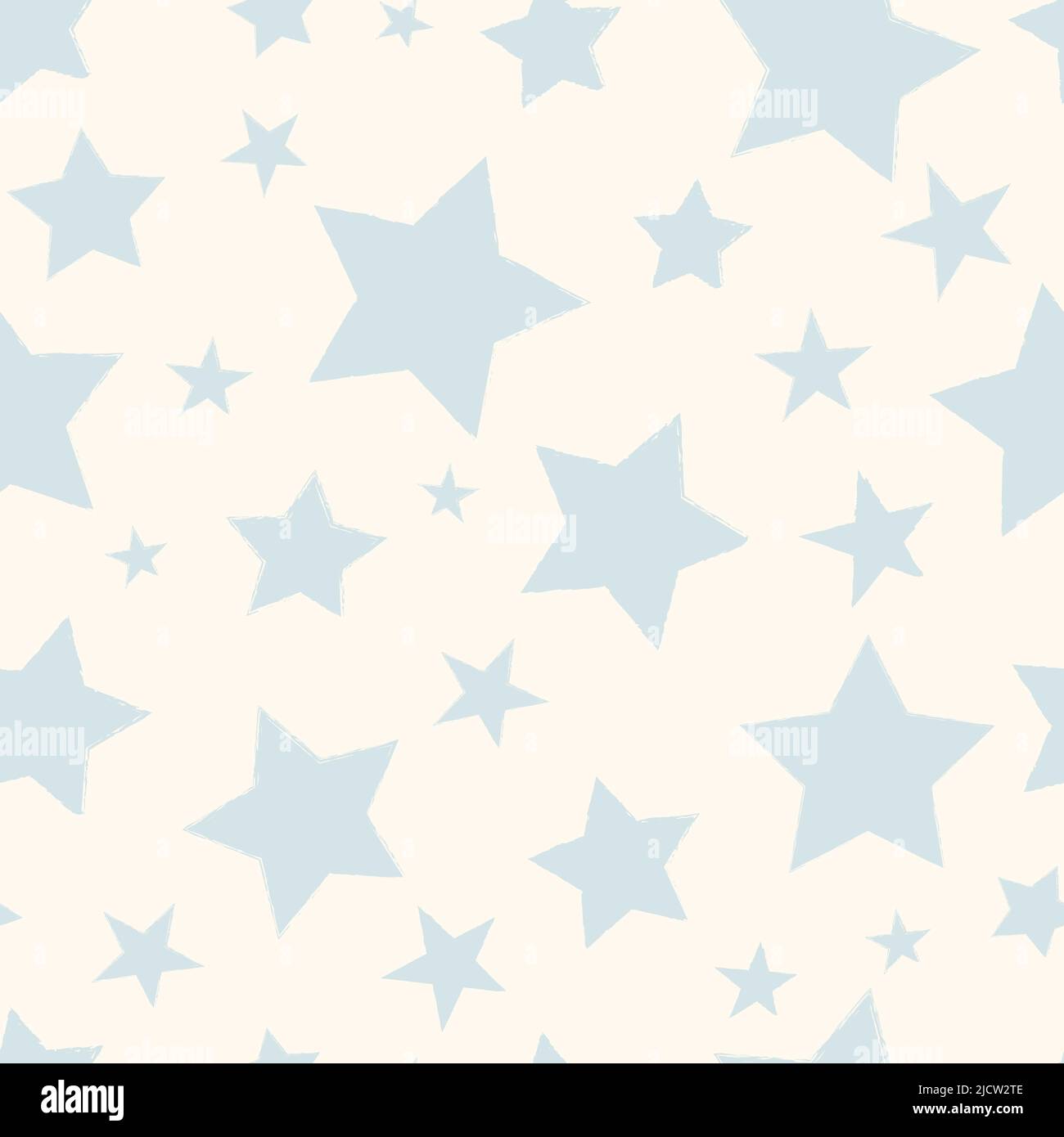 Soft blue vintage star seamless vector pattern. Light blue stars with a ...