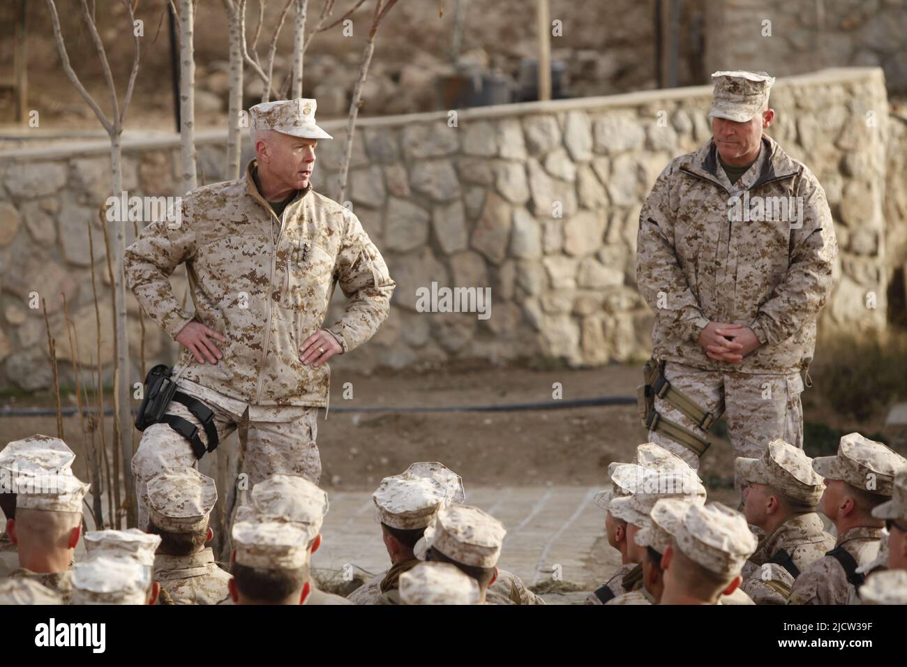 U.S. Marine Corps General James F. Amos (left), Commandant of the ...
