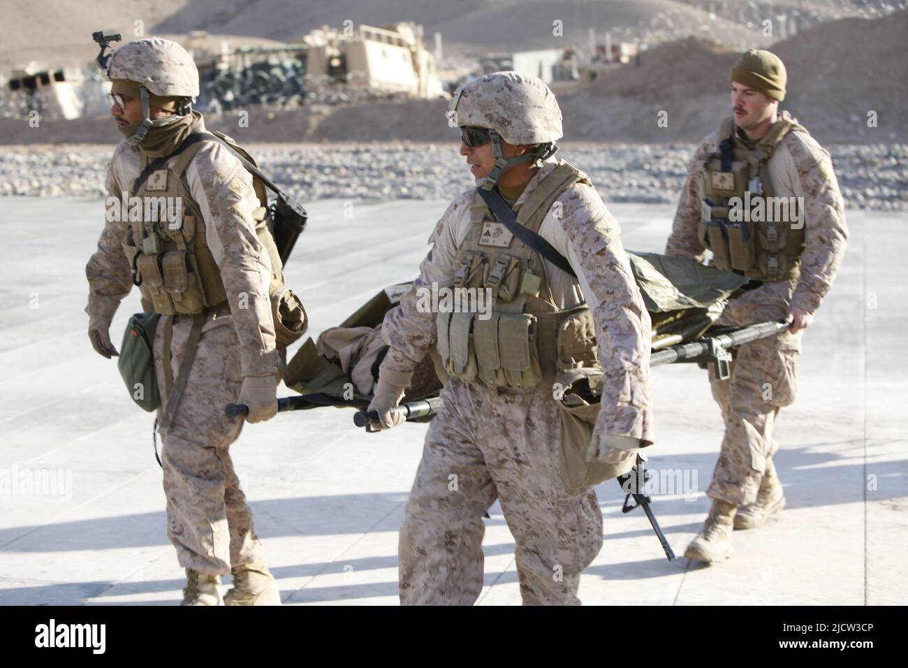 U.S. Marines alongside a U.S. Navy Hospital Corpsman, with 1st ...